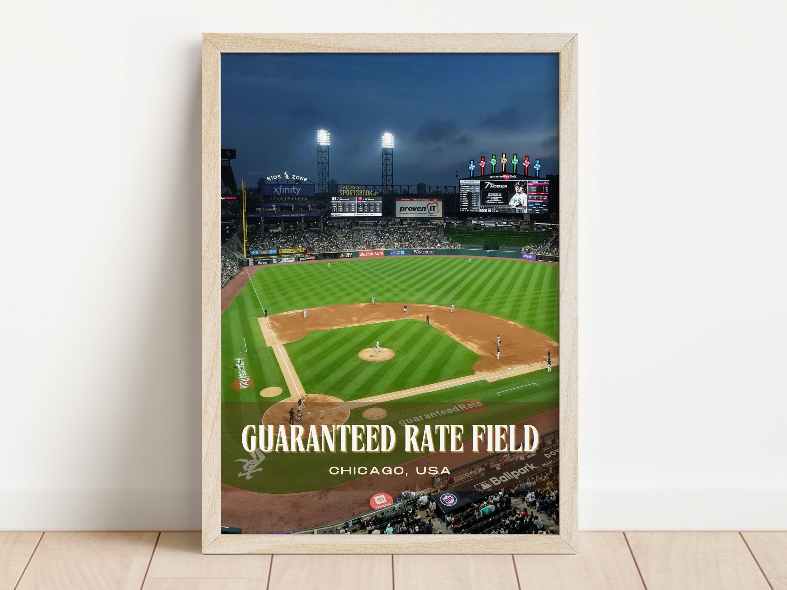 Chicago Guaranteed Rate Field Stadium Baseball Wall Art, Wall Poster ...