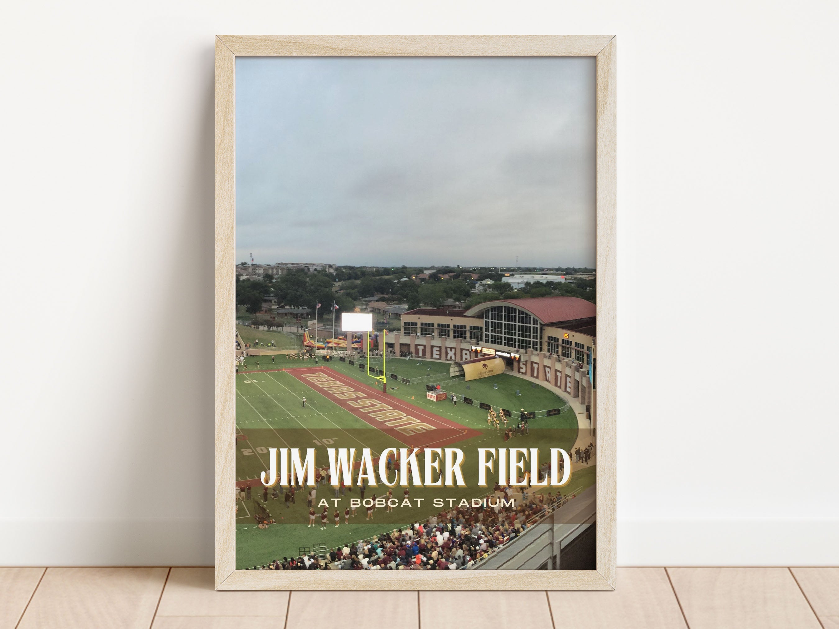 Jim Wacker,Field at,Bobcat Stadium,Wall Art,Stadium Canvas, Football ...