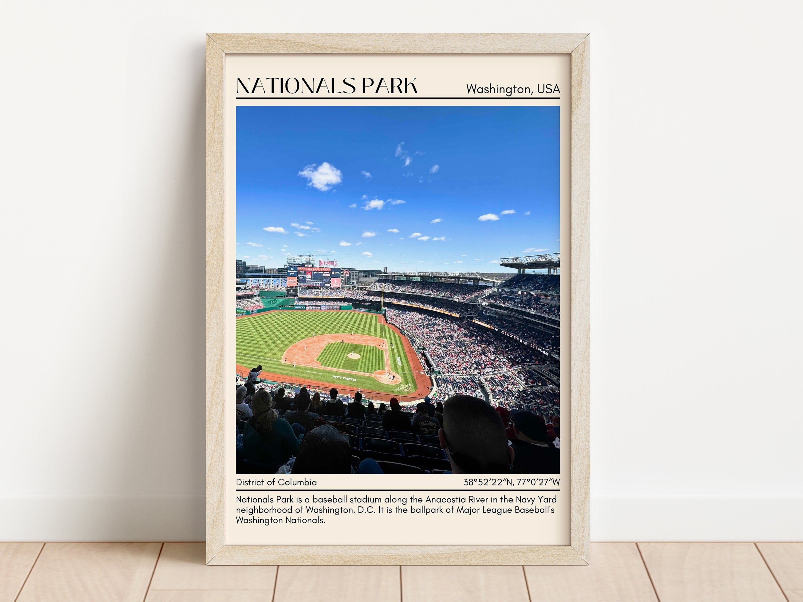 Nationals Park Minimal Poster, Washington Nationals Poster Print, Wall ...