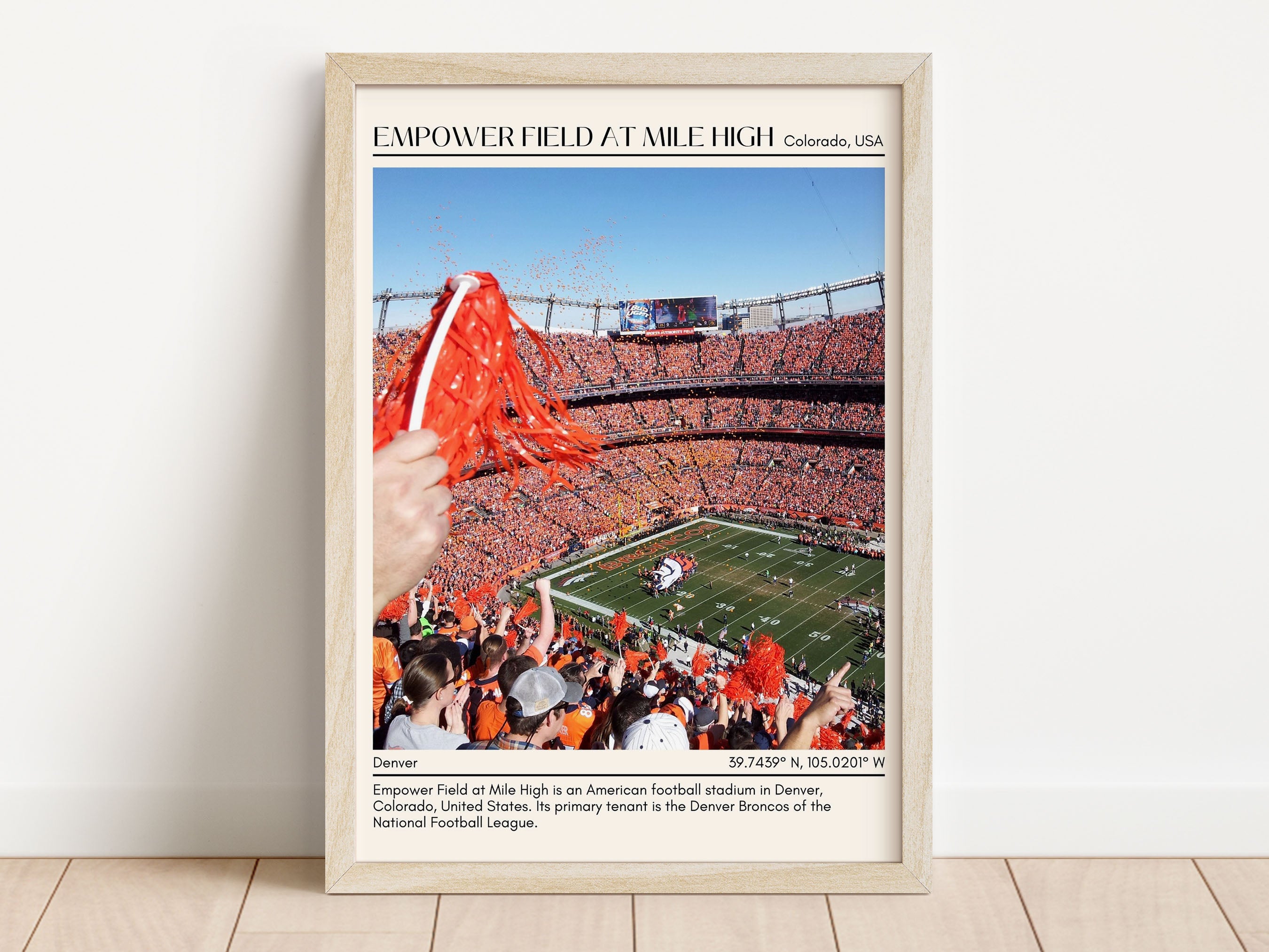 Empower Field at Mile High Football Stadium Minimal Poster – JOYIE