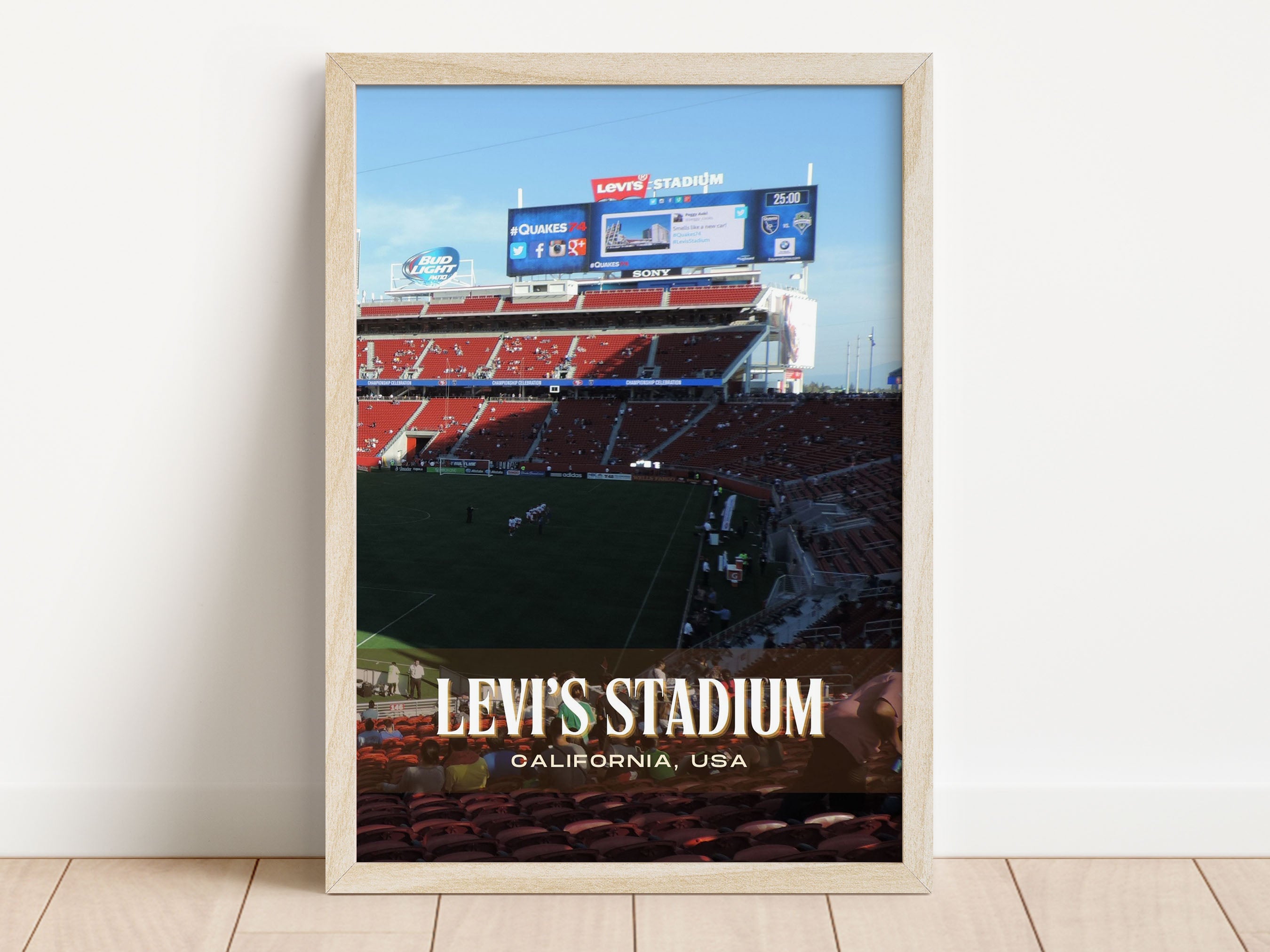 Levi's Stadium Poster, San Francisco 49ers Poster Print, NFL Stadium ...
