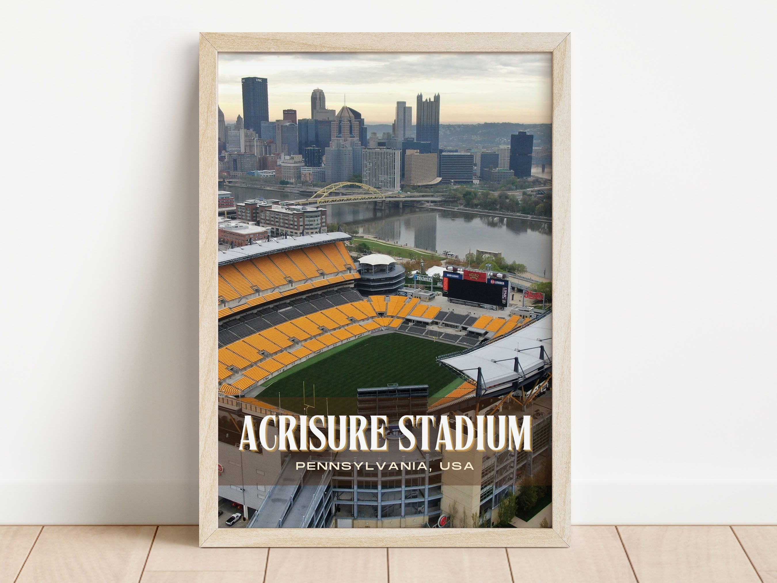 Acrisure Stadium Poster, Pittsburgh Steelers Poster Print, NFL Stadium ...