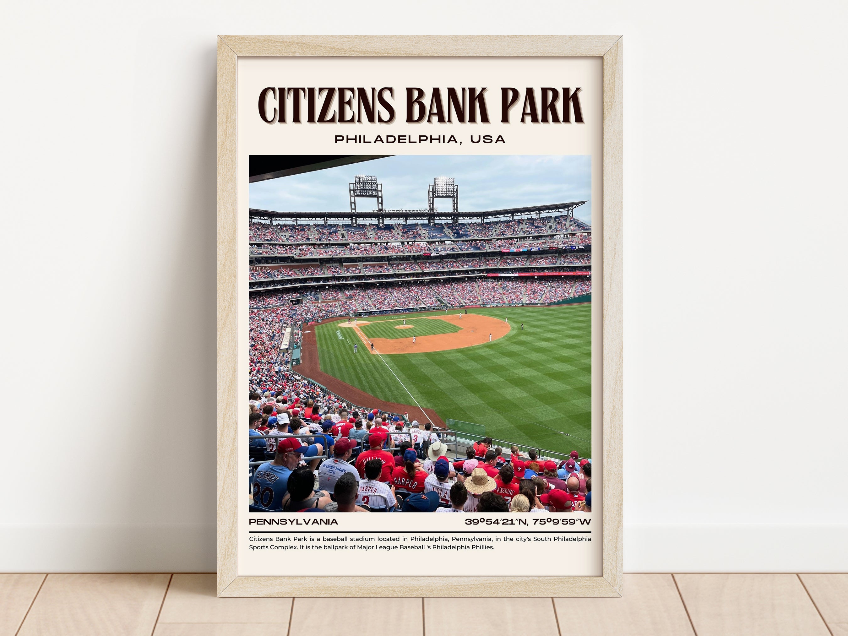 Citizens Bank Park Stadium Canvas Retro Wall Art POSTER CANVAS Poster ...