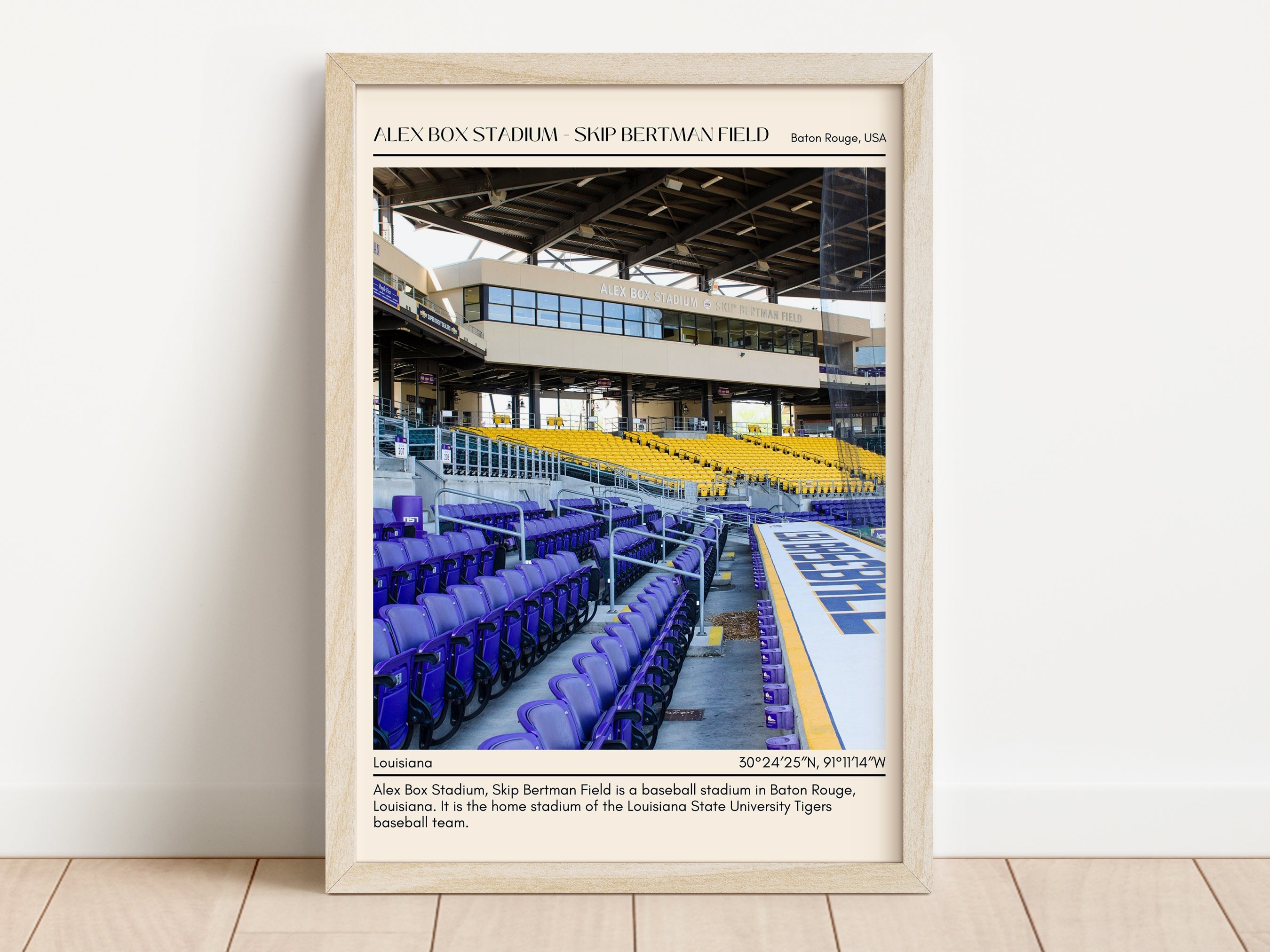 Alex Box Stadium Skip Bertman Field Stadium Baseball Minimal Poster – JOYIE