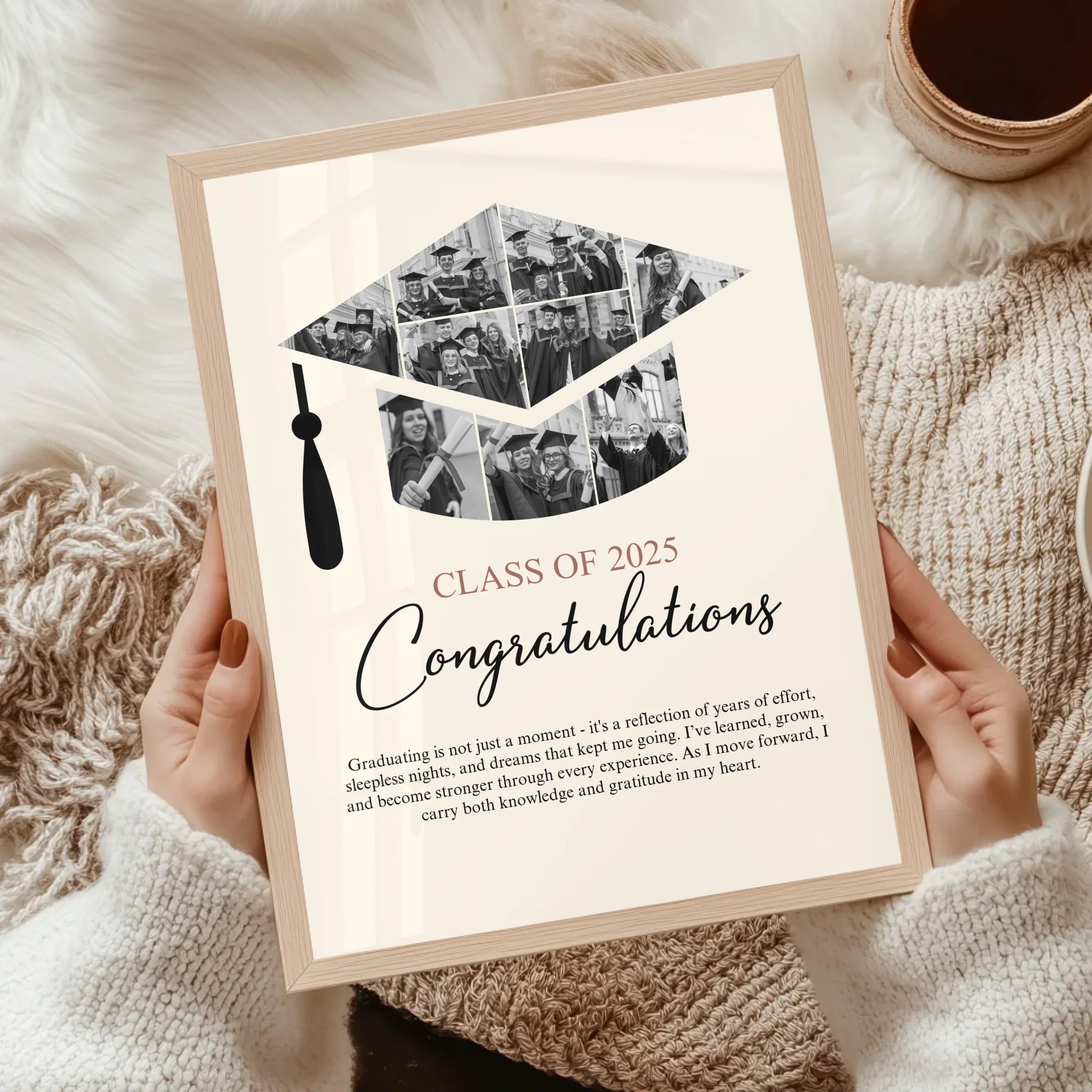 Personalized Grad Cap Photo Poster - High School Graduation Gift – JOYIE