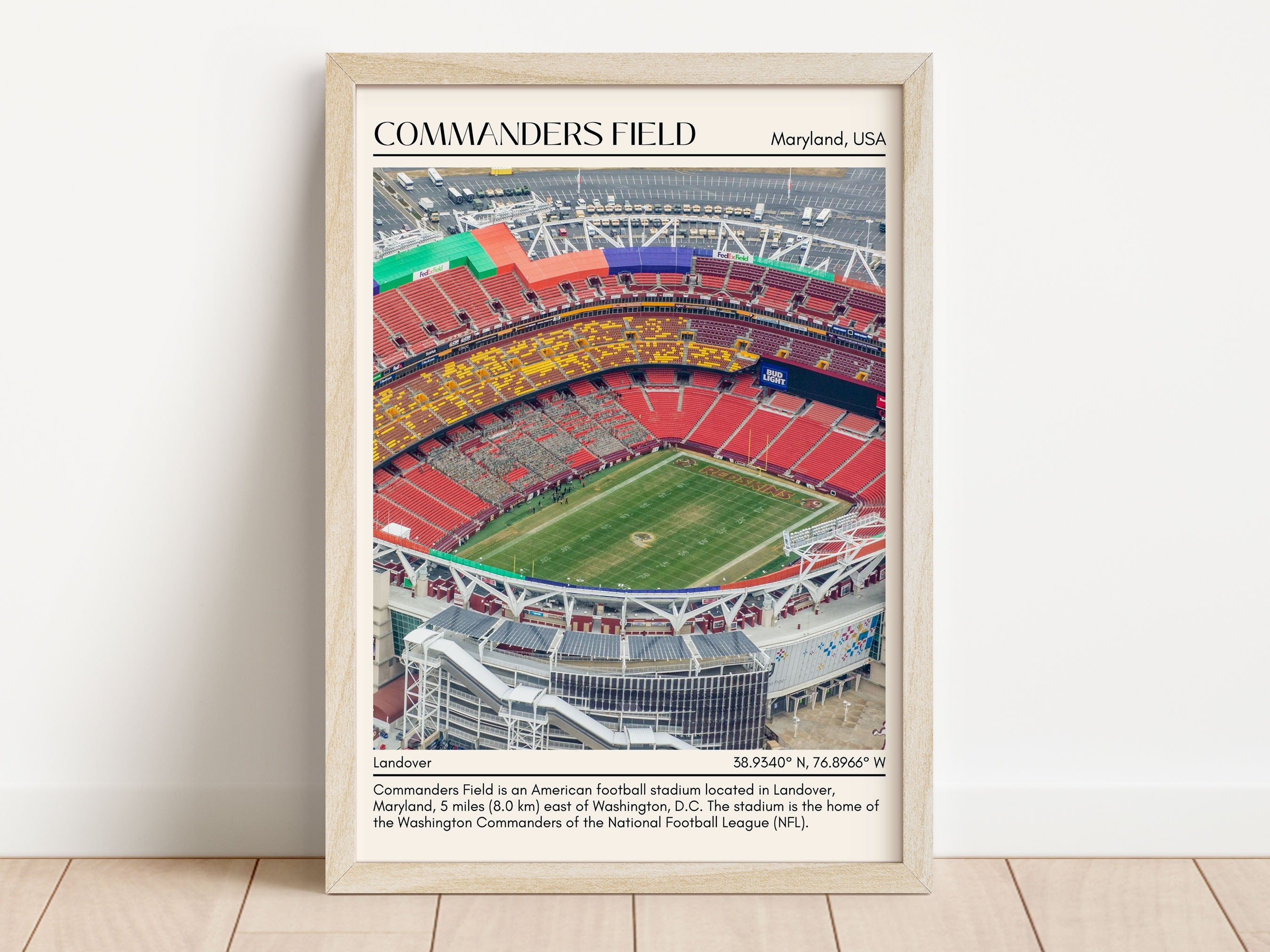 Washington Commanders Stadium, Landover Field Stadium, Minimal Art – JOYIE