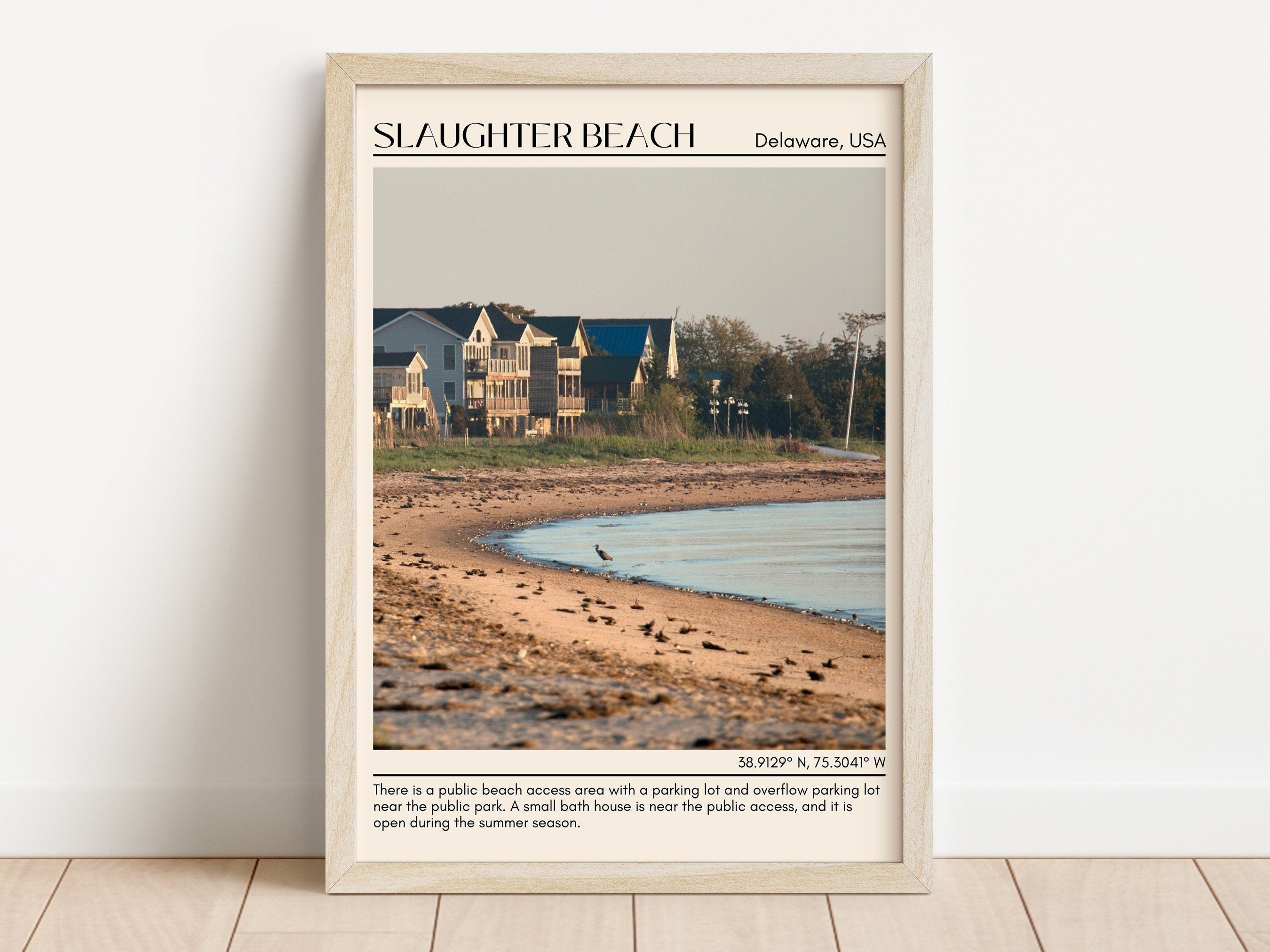 Slaughter Beach Wall Art Canvas, Slaughter Beach Framed, Delaware, USA ...