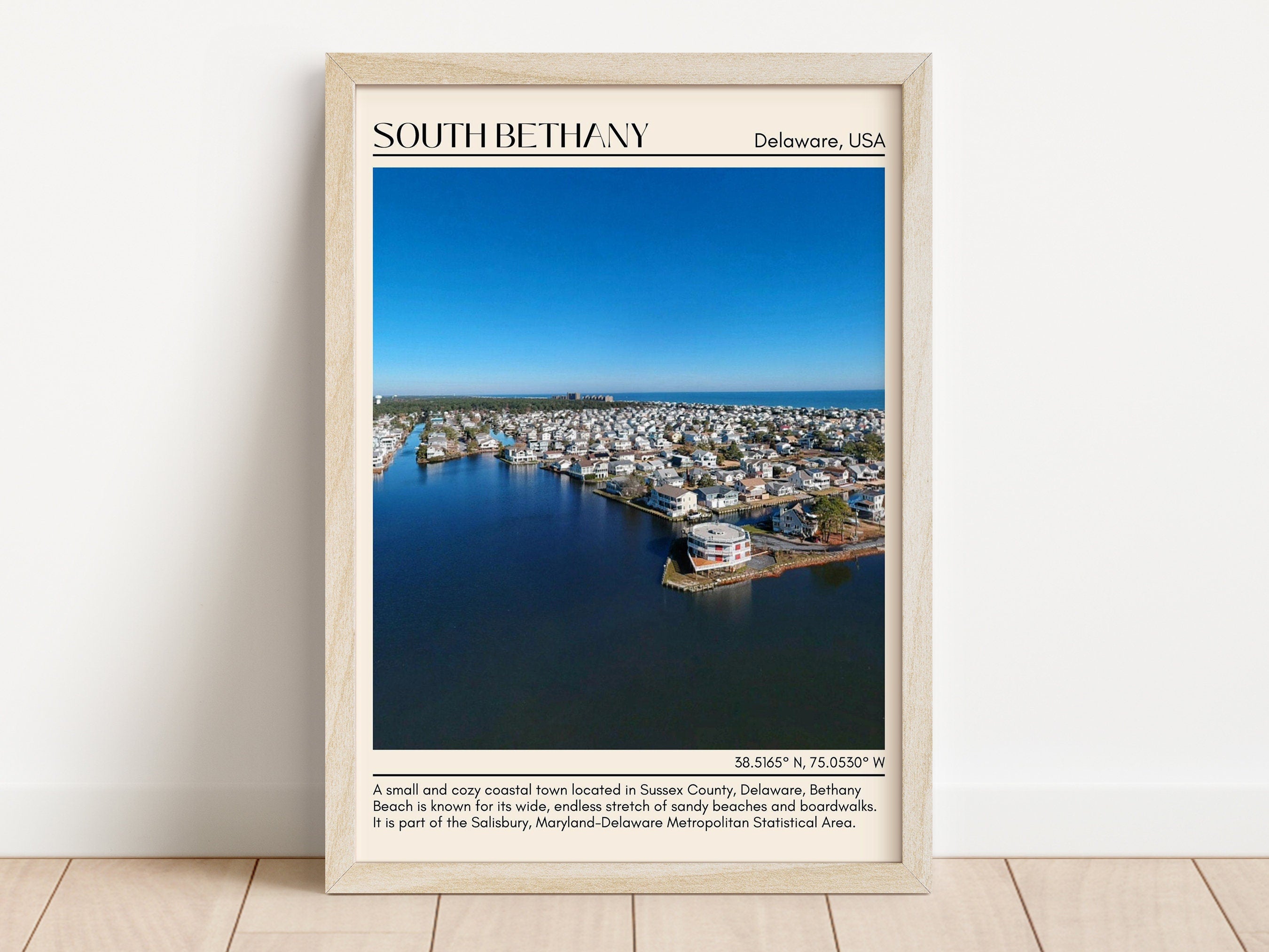 South Bethany Wall Canvas, South Bethany Framed Poster, Delaware, USA ...