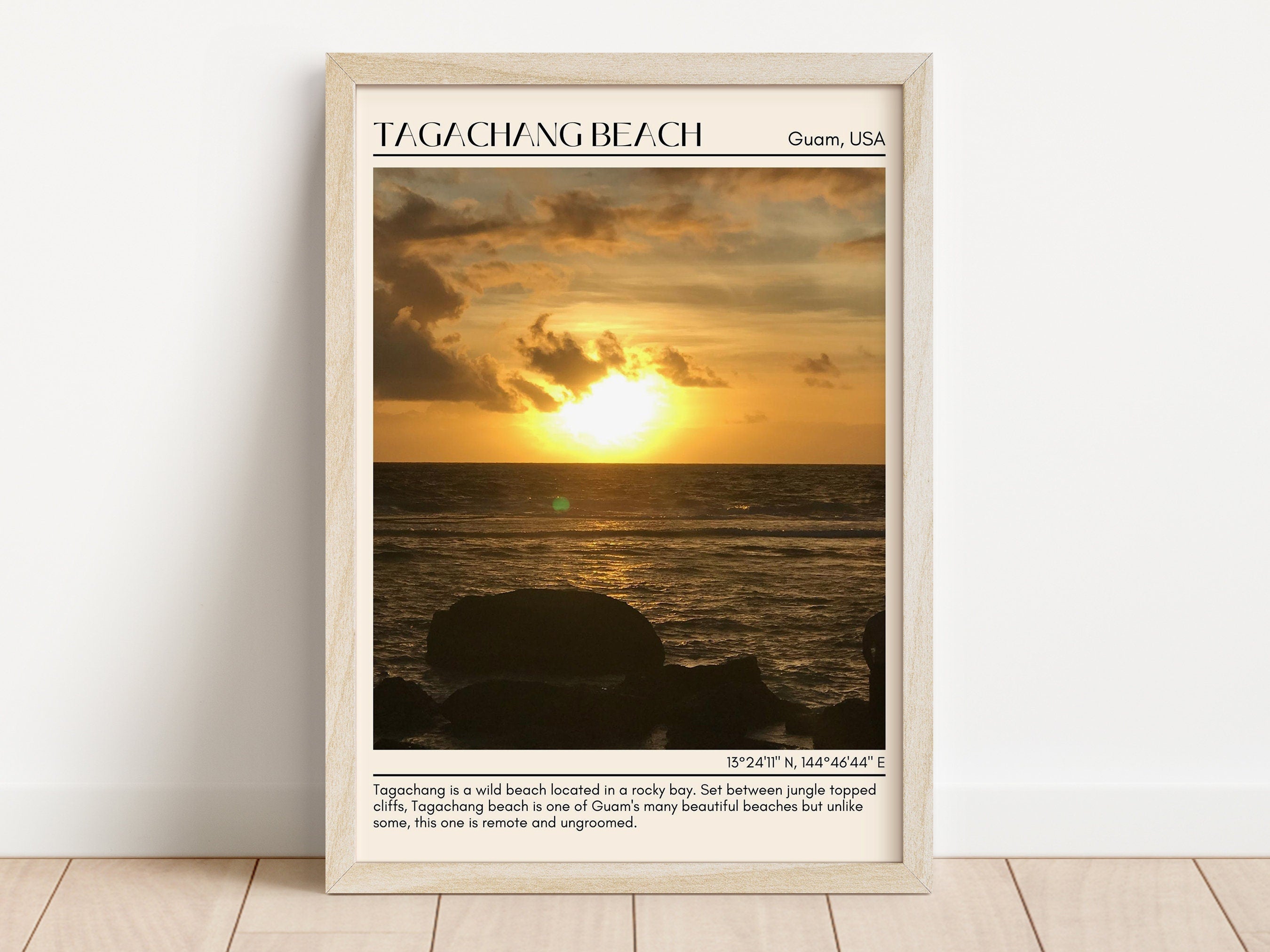 Tagachang Beach Wall Canvas, Summer Beach Scene, Wall Art, Guam, USA ...