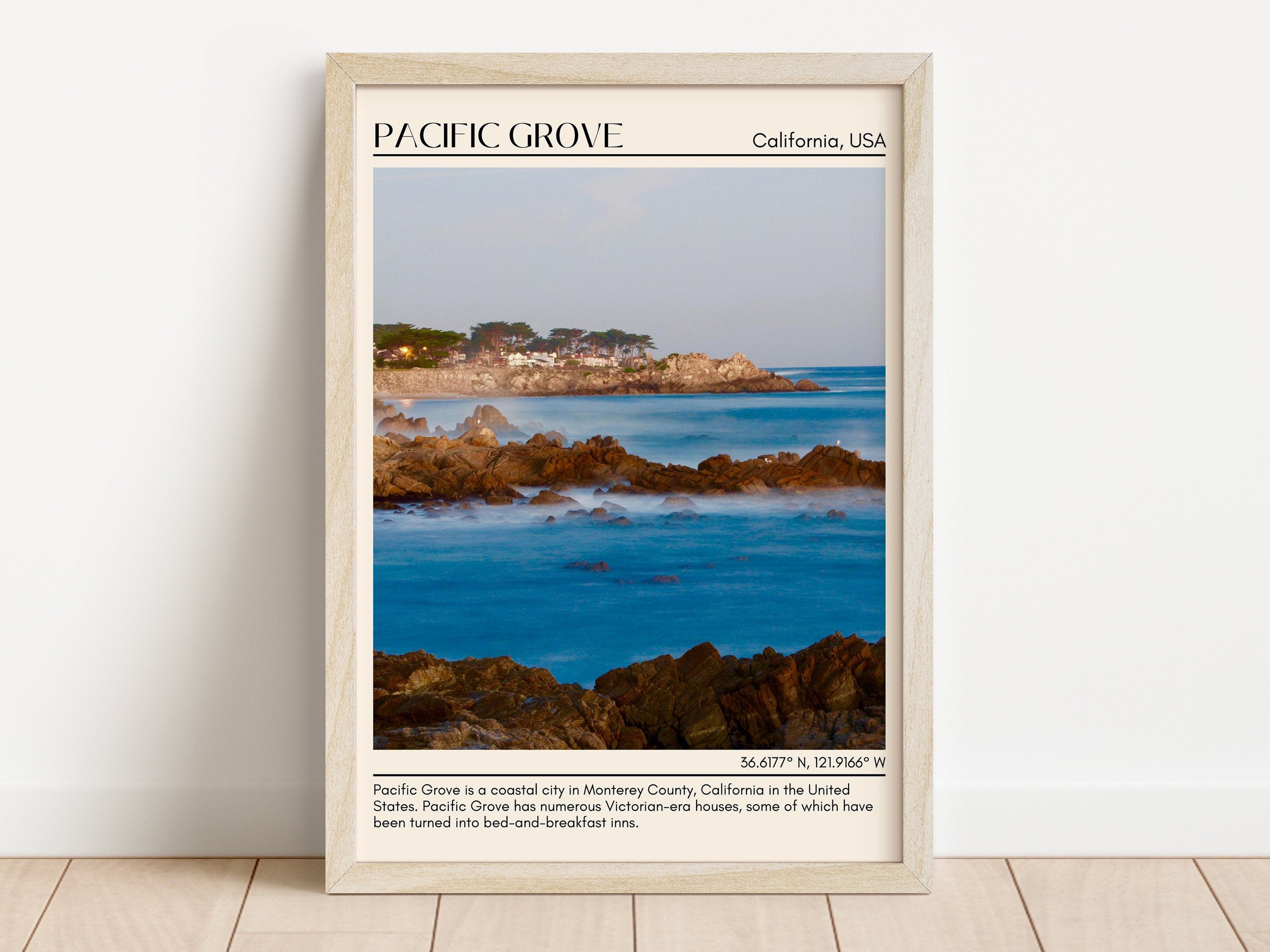 Pacific Grove Travel Poster, Pacific Grove Framed Photo, California ...