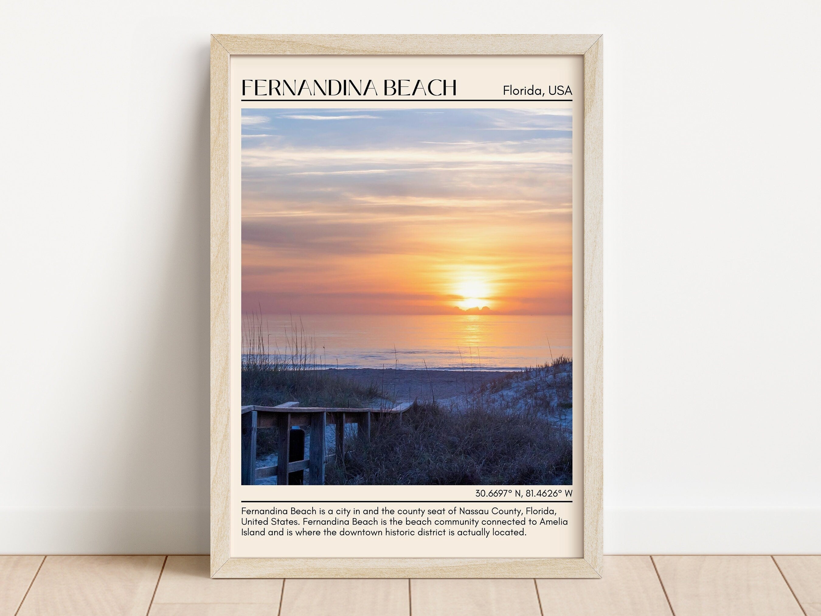 Fernandina Beach Wall Canvas, Fernandina Beach Framed, Florida, USA – JOYIE