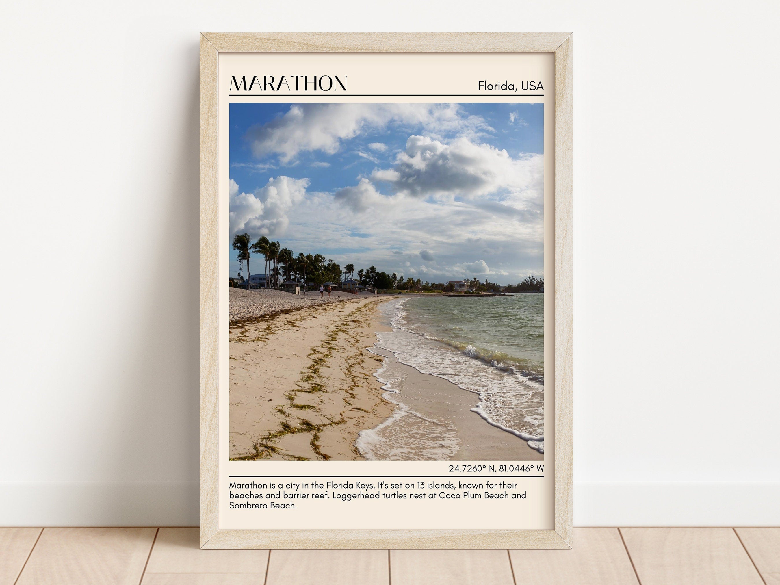 Marathon Wall Canvas, Marathon Framed Poster Wall Decor, Florida, USA ...