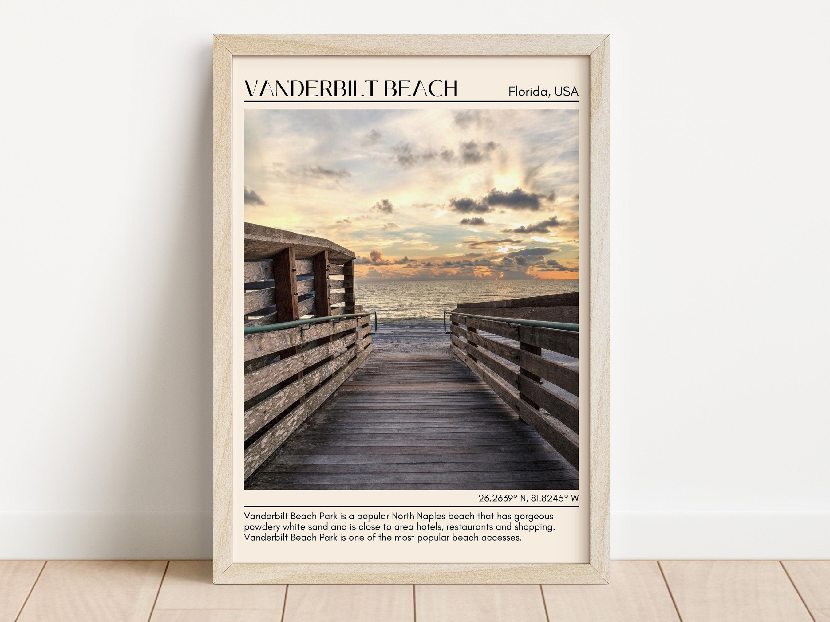 Vanderbilt Beach Wall Canvas, Vanderbilt Beach Framed, Florida, USA – JOYIE